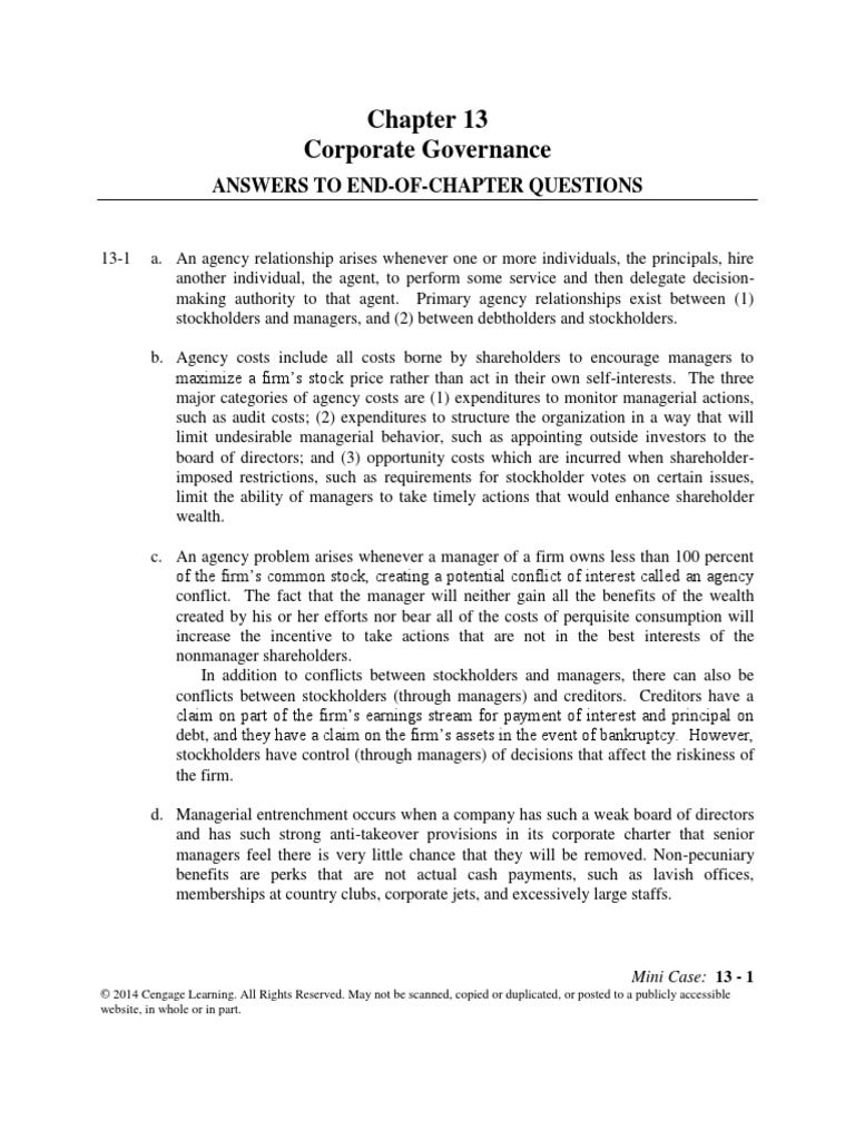 Fm14e SM Ch13 | PDF | Stocks | Board Of Directors