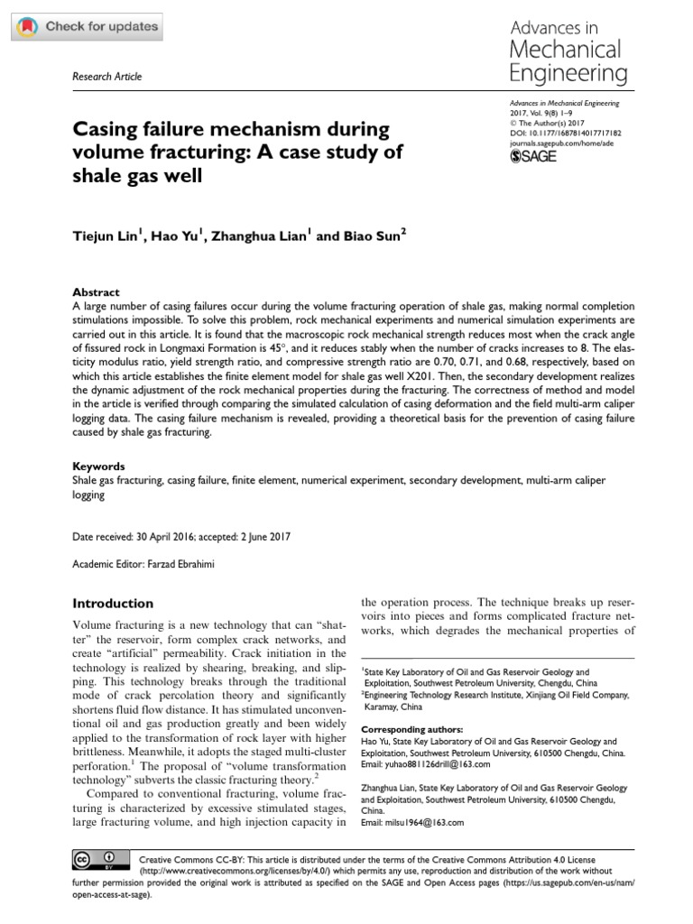 Casing Failure Mechanism During Volume Fracturing A Case Study of A ...