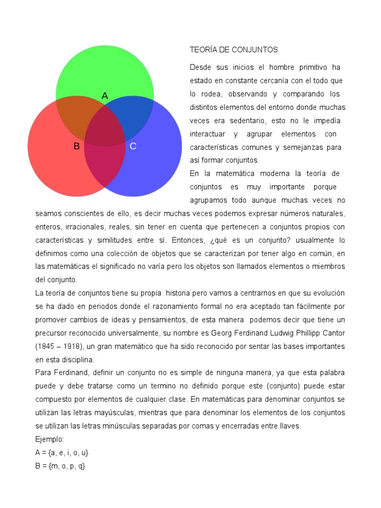CONJUNTOS | PDF | Conjunto (Matemáticas) | Objetos matemáticos