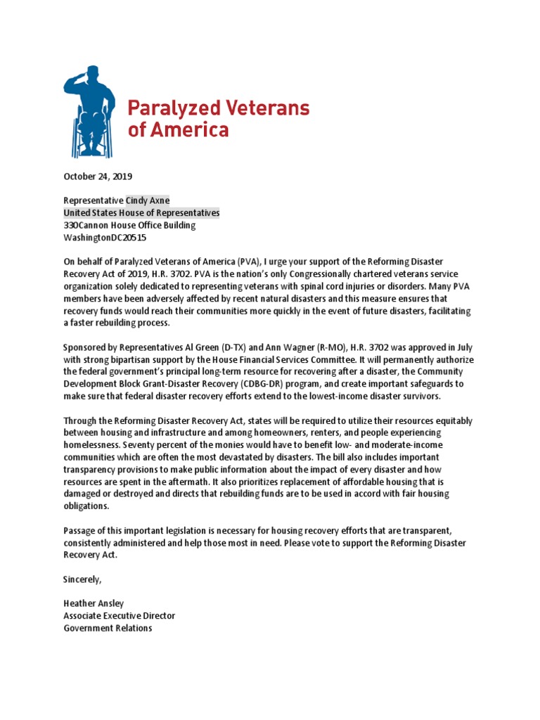 PVA Letter | PDF