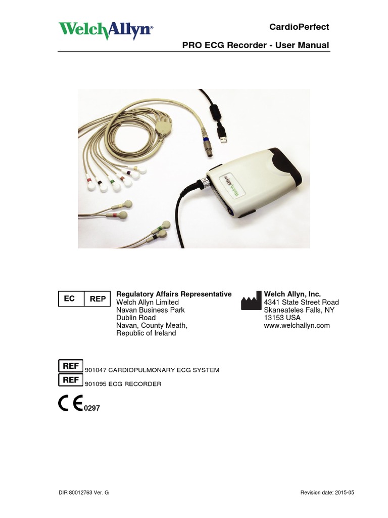 Cardioperfect Pro Ecg Recorder - User Manual: Regulatory Affairs ...