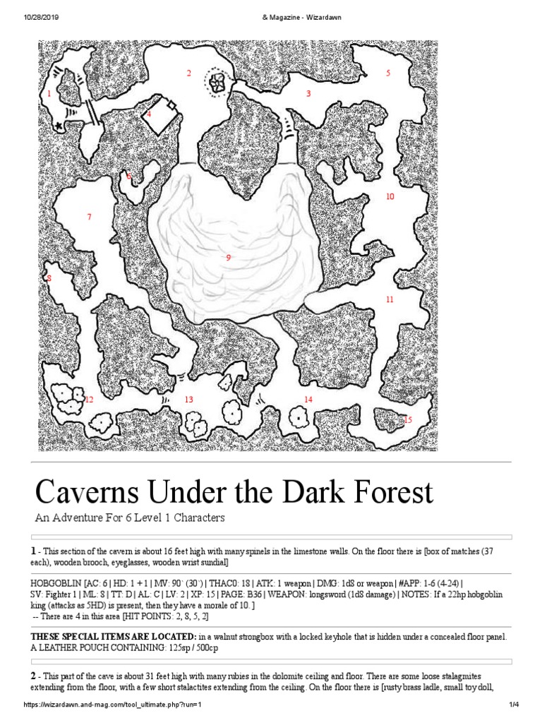 Caverns Under The Dark Forest | PDF | Leisure