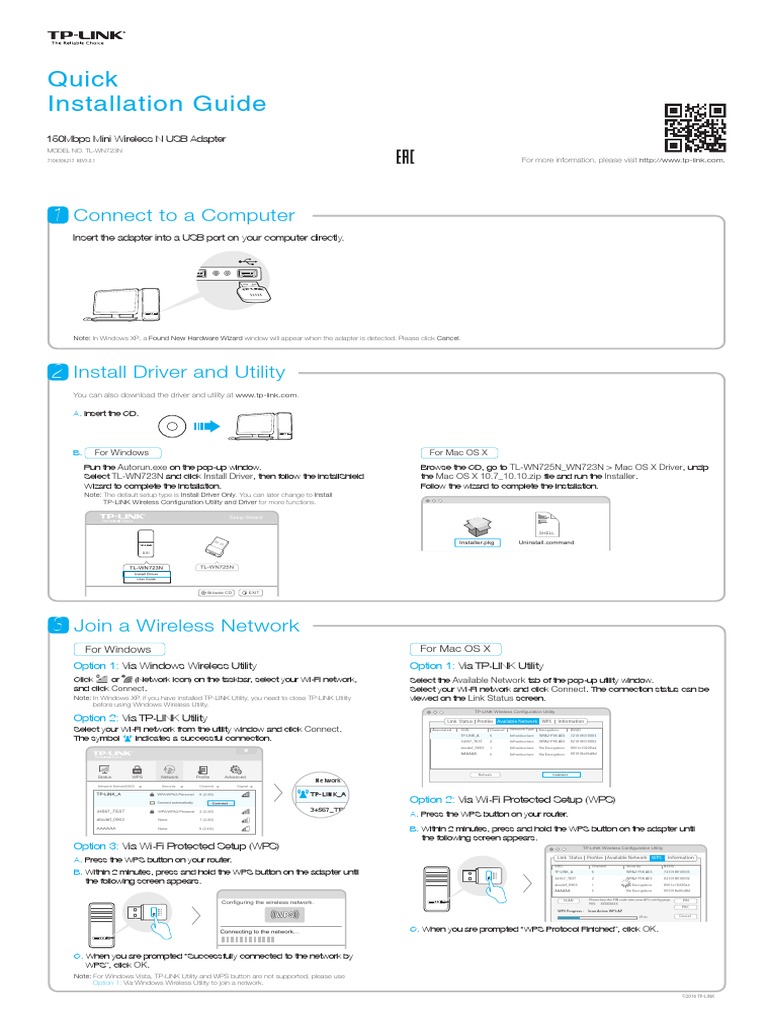 Quick Installation Guide: Connect To A Computer | PDF | Wi Fi ...