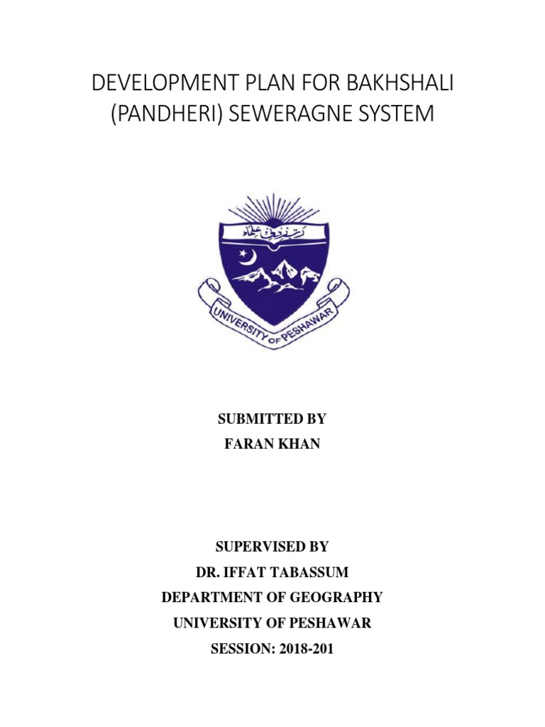 Bakhshali Sewerage System Development Plan | PDF | Sanitary Sewer ...