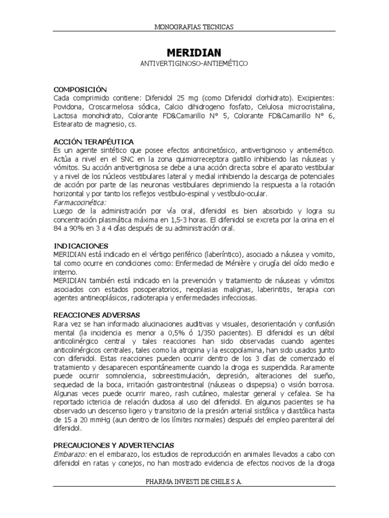 Meridian | PDF | Tableta (Farmacia) | El embarazo