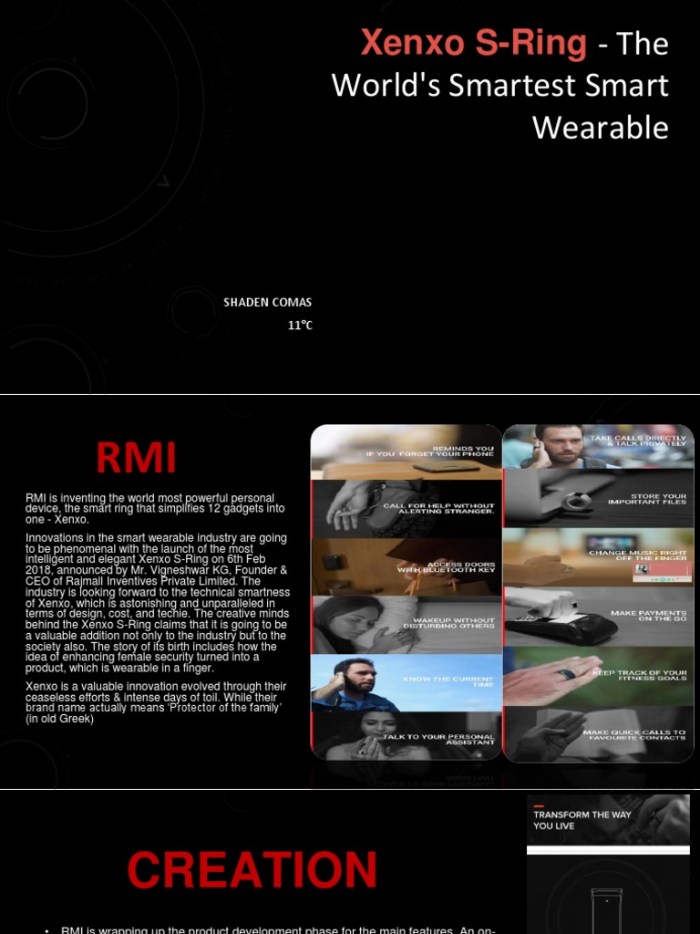 Xenxo S-Ring | PDF | Wearable Technology | Smartphone