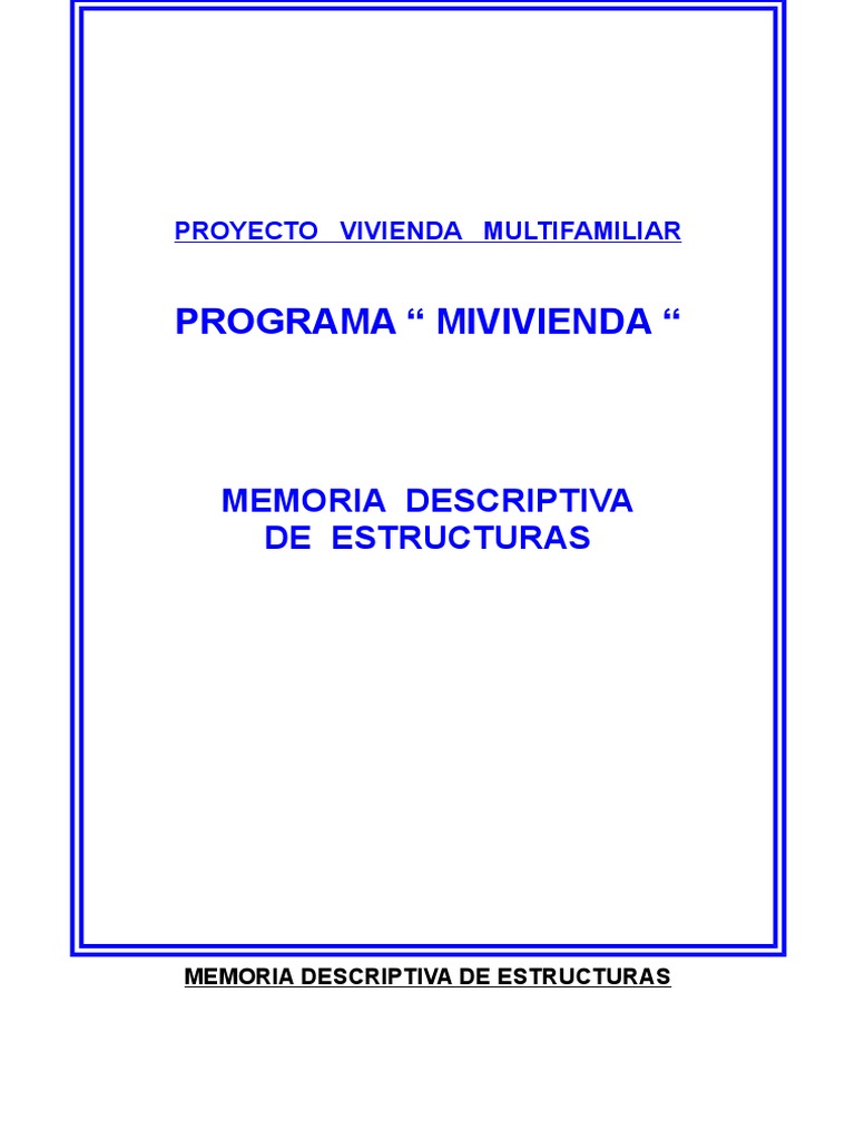 Memoria Edificio | PDF | Fundación (Ingeniería) | Hormigón