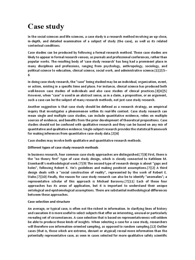 Different Types of Case Study Research Methods | PDF | Case Study | Logic