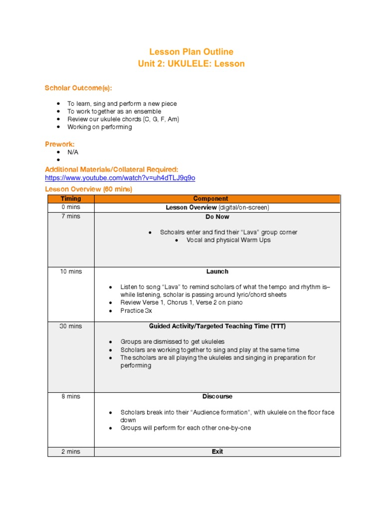 Lesson Plan October 8th | PDF