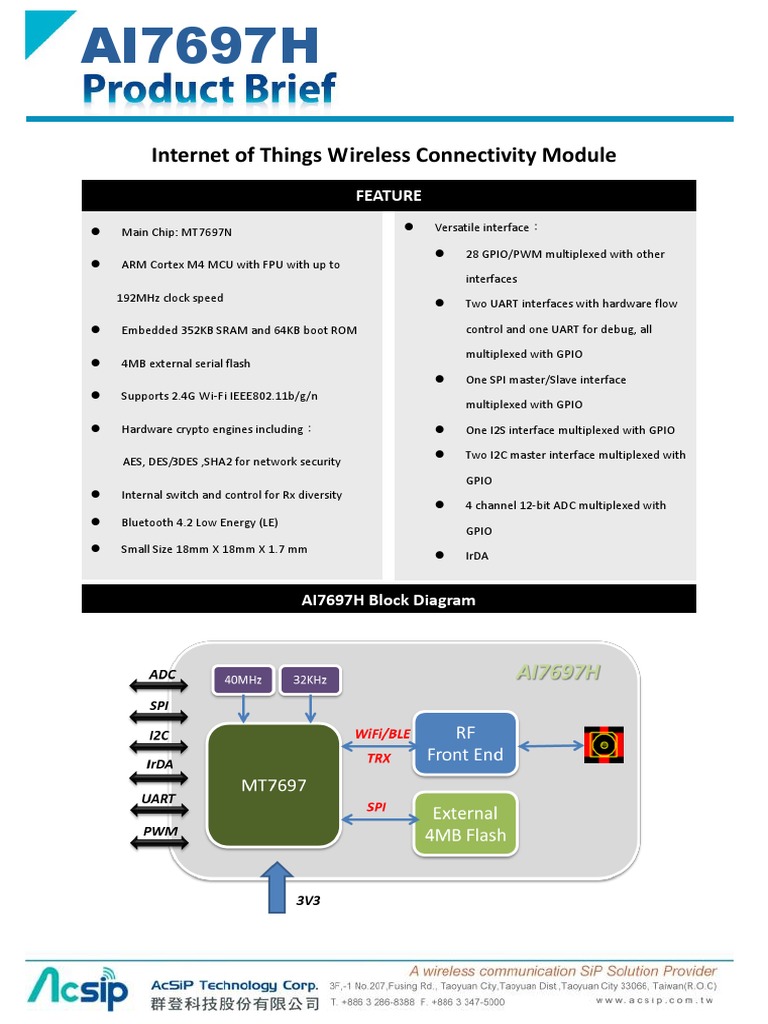 Internet of Things Wireless Connectivity Module: Feature | Download ...