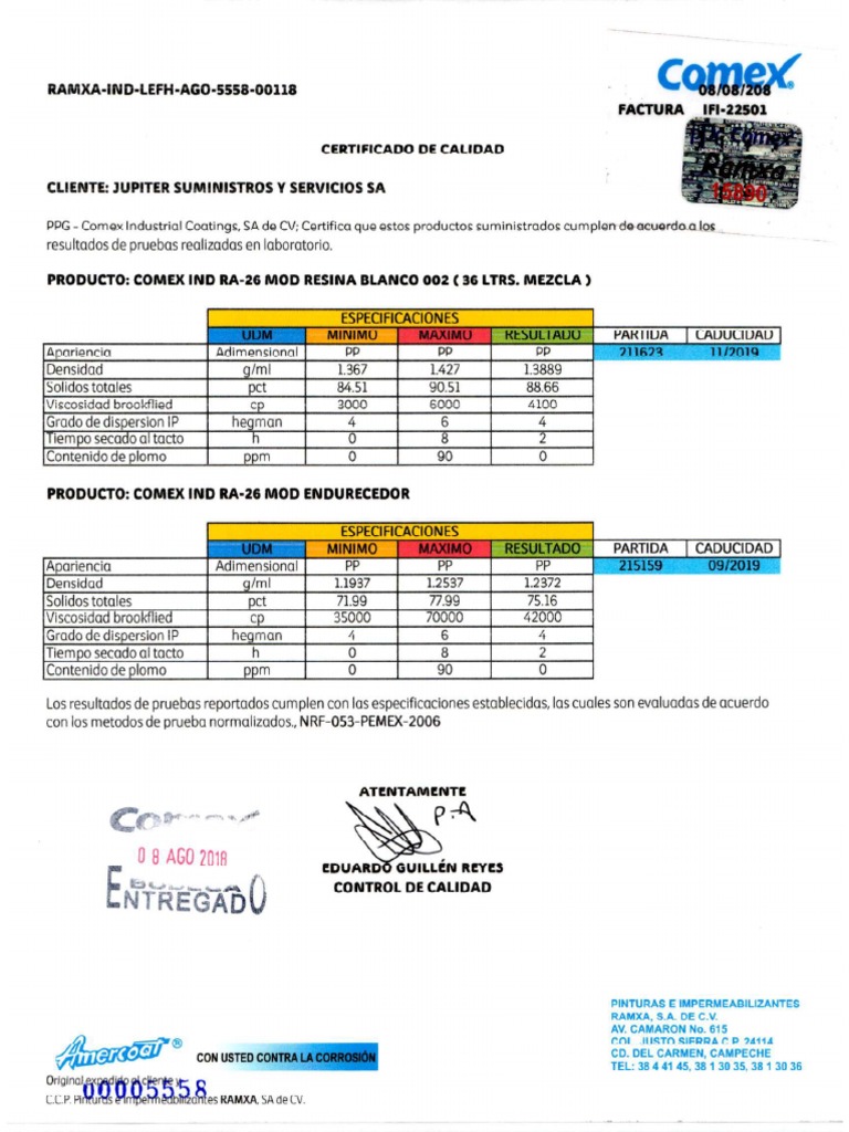 Certificado RA 26 | PDF