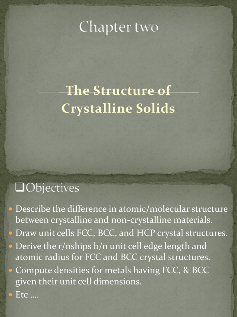 Chapter 2 | PDF | Crystal Structure | Crystal
