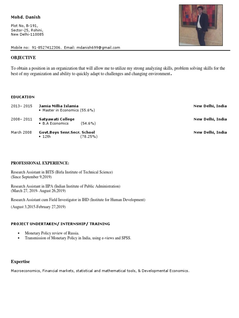 Danish Resume. | PDF | Economics | Learning