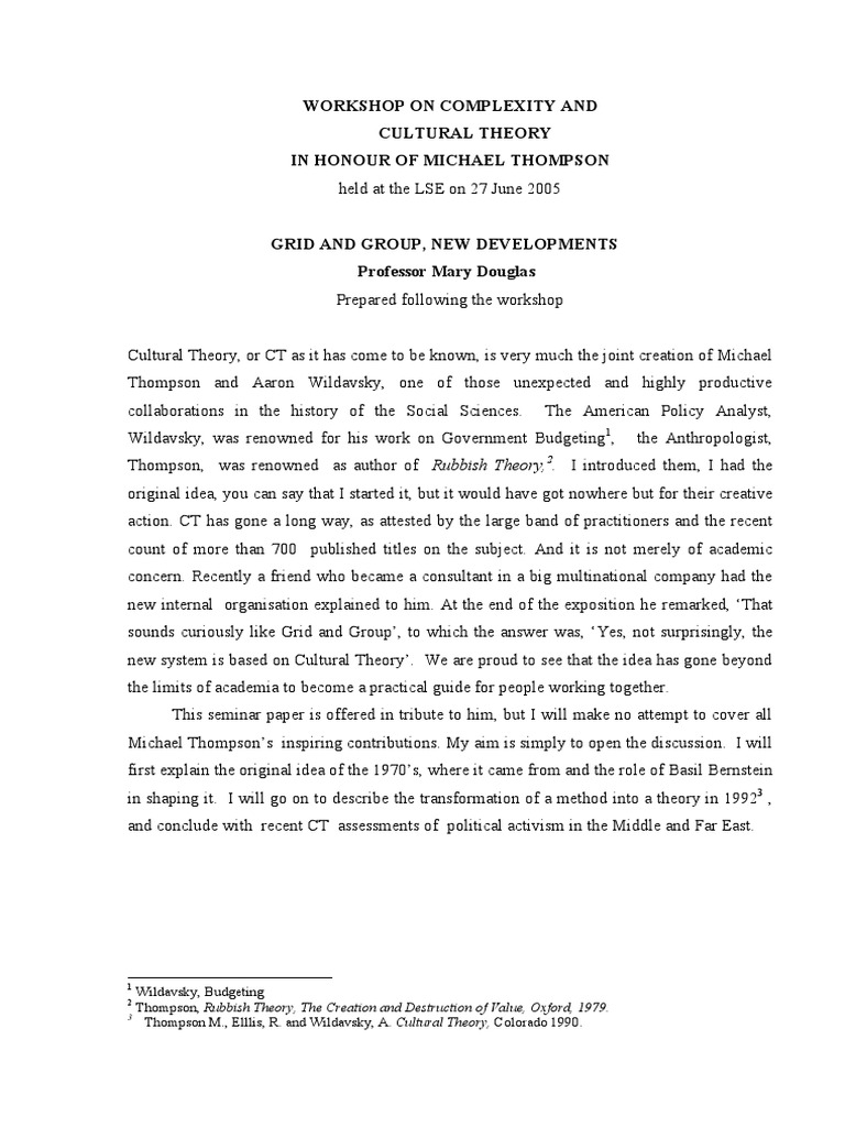New Insights on Grid-Group Theory | PDF | Anthropology | Social Group