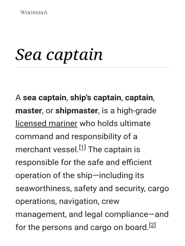 Sea Captains and Marriage Authority | PDF | Sea Captain | Military Branches