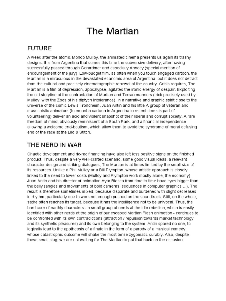 The Martian | PDF