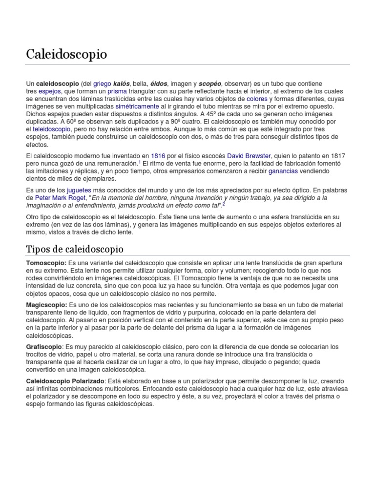 Caleidoscopio | PDF | Electromagnetismo | Filosofía natural
