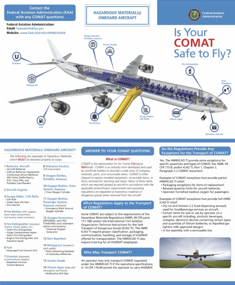 COMAT Brochure | PDF | Dangerous Goods | Federal Aviation Administration