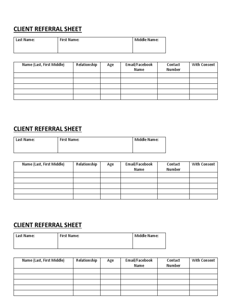 Referral Sheet | PDF