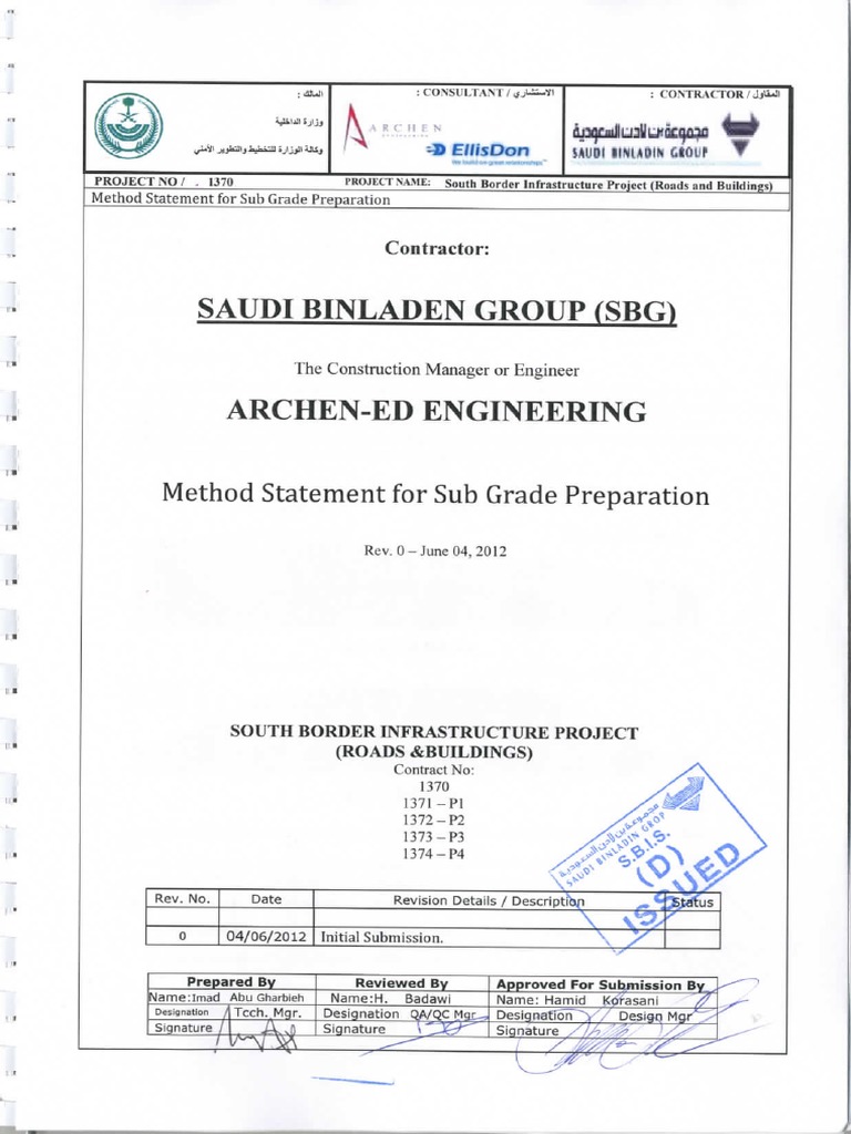 10. Methods of Statement for Subgrade Preparation