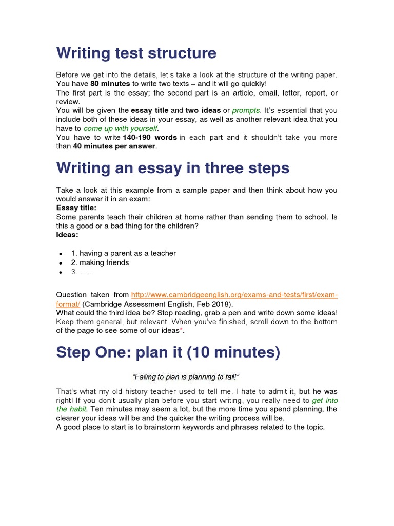 Fce Writing | PDF | Test (Assessment) | Essays