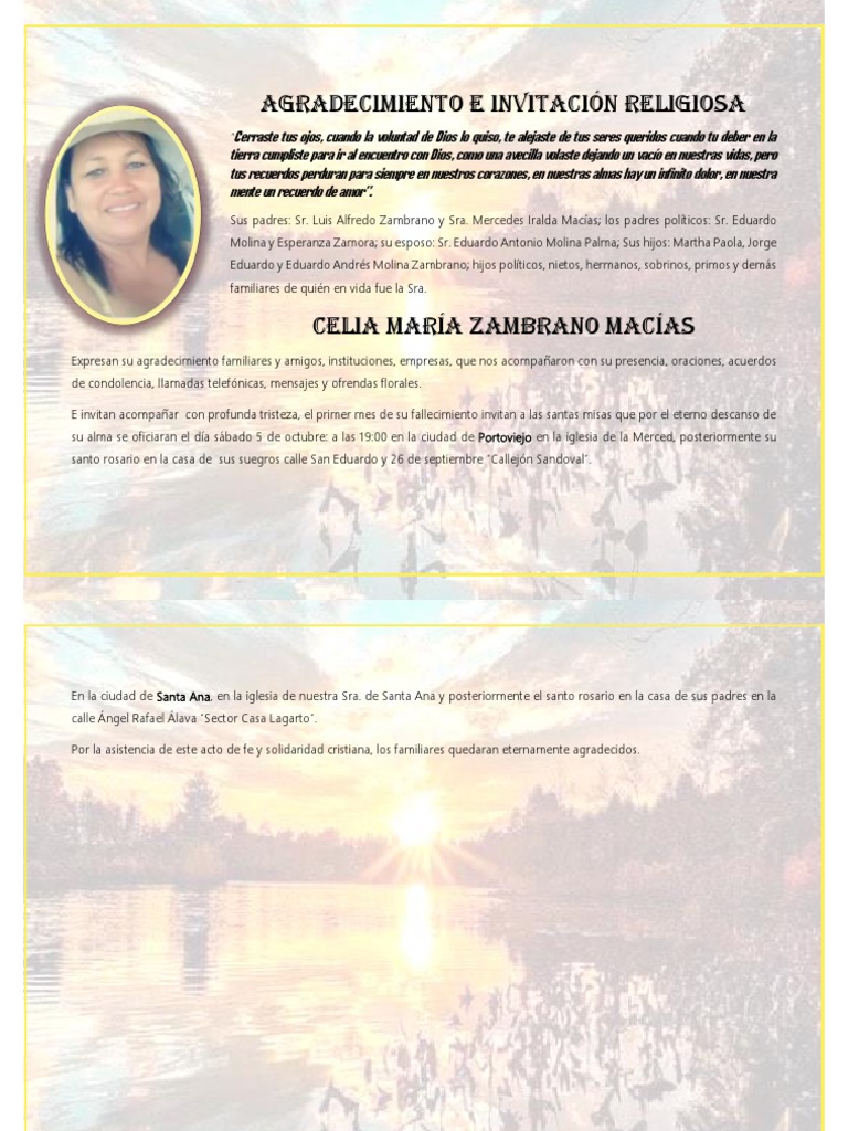 INVITACIÓN A Misa y Agradecimiento | PDF