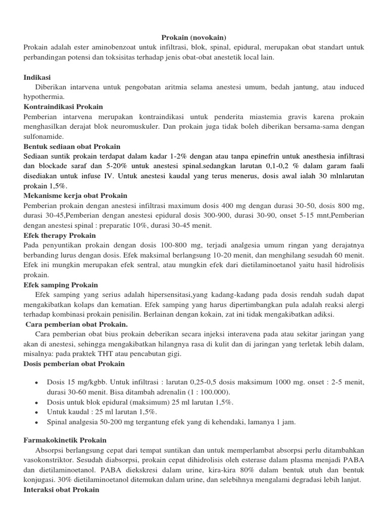 Prokain | PDF