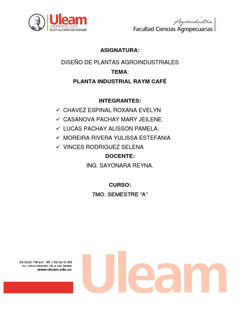 Diseño de Planta Raym Café | PDF | café | Marketing