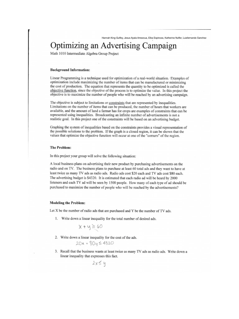 Math Signature Assignment | PDF | Mathematical Optimization ...