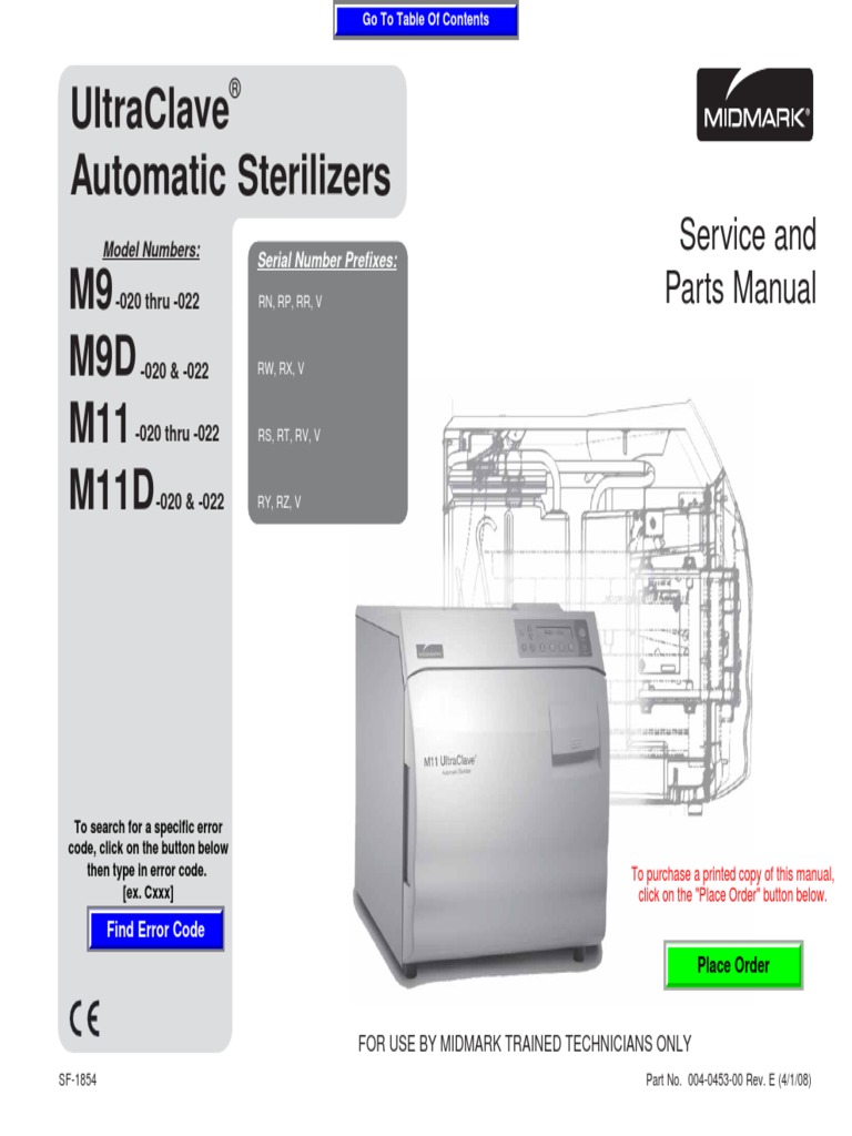 m9 Sterilizer Autoclave User Manual PDF | Download Free PDF ...