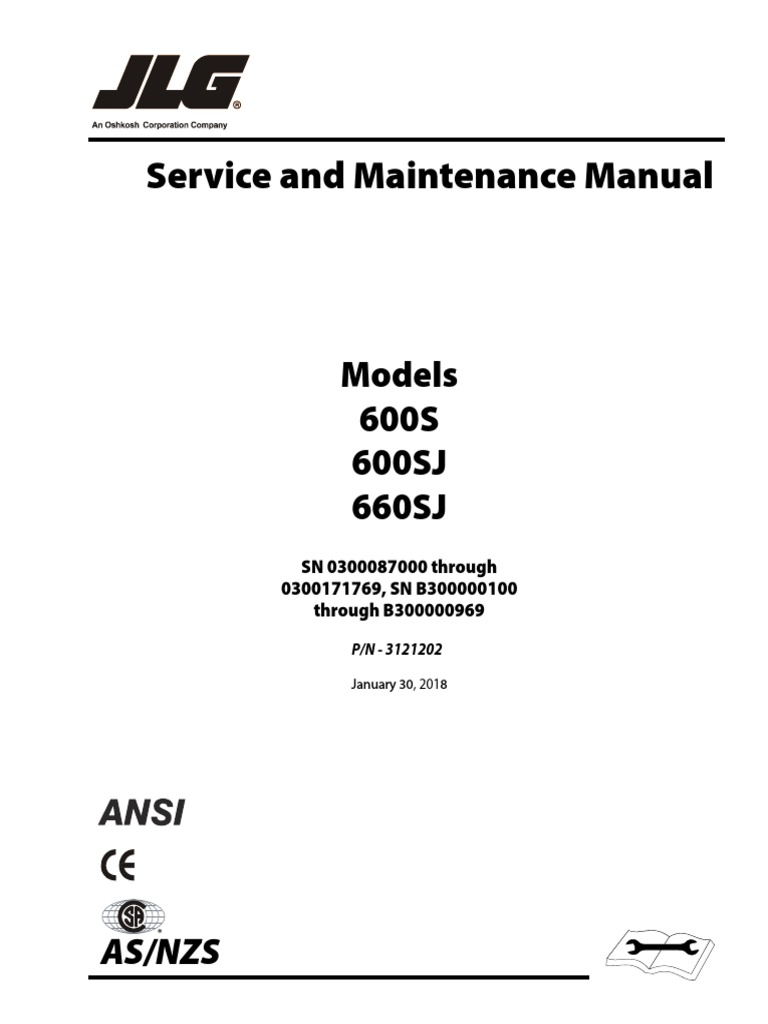 JLG 600S & 660SJ - Service Manual | PDF | Engine Technology | Vehicle Parts
