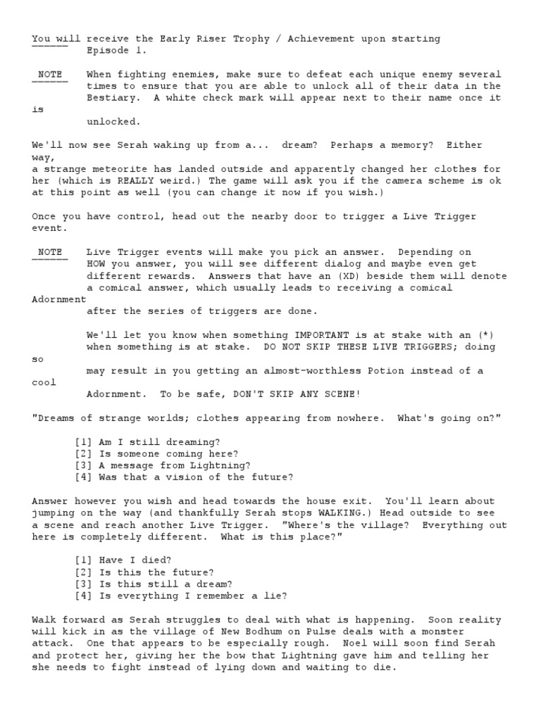 FF 13 2 Walkthrough | PDF | Final Fantasy | Square (Company)