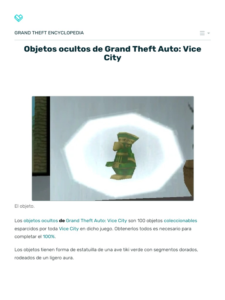Objetos Ocultos de Grand Theft Auto - Vice City - Grand Theft ...