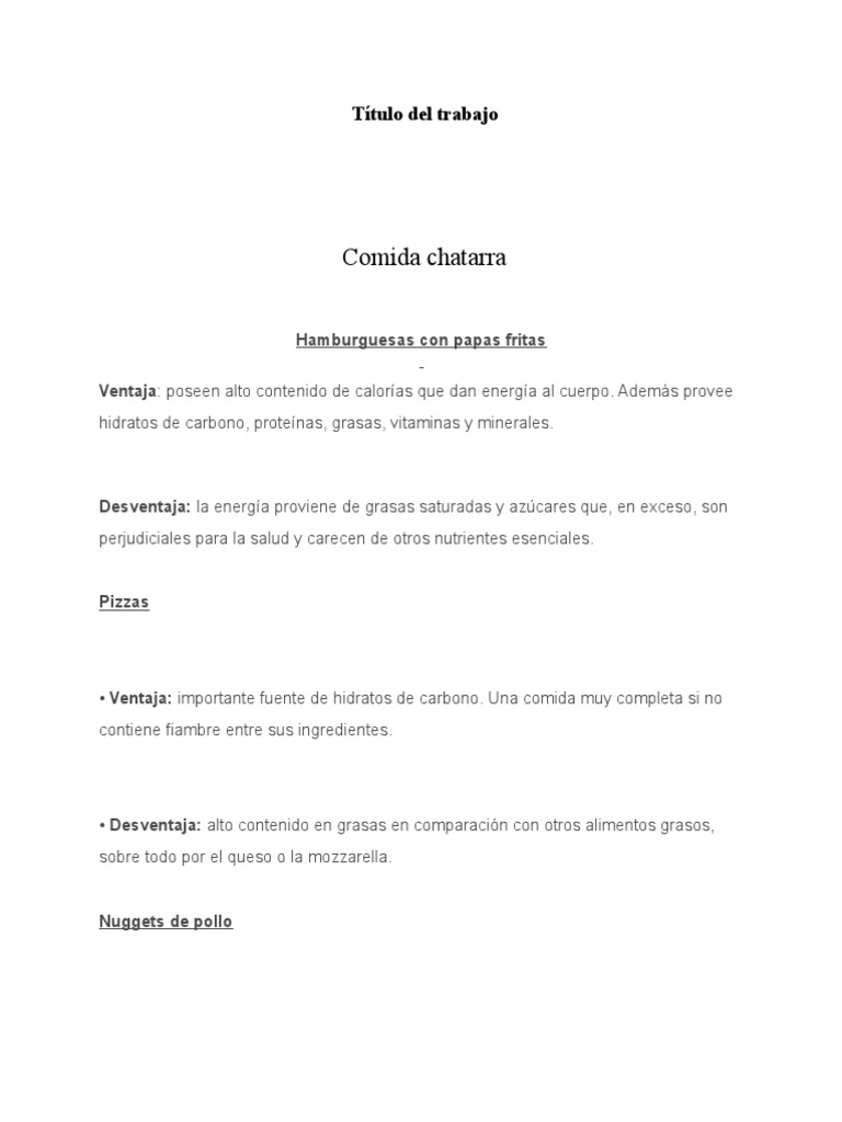 Format Apa | PDF | Comida chatarra | Alimentos
