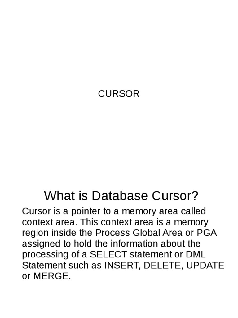 Cursor | PDF | Pl/Sql | Parameter (Computer Programming)