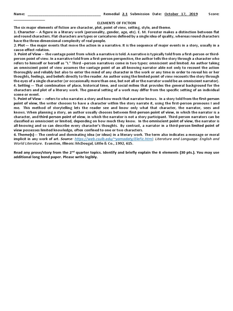 Remedial Worksheets | PDF | Narration | Narrative