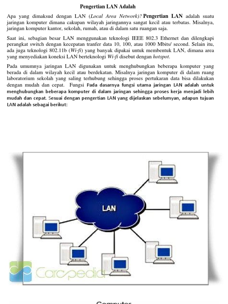 Pengertian LAN Adalah Dan Fungsinya | PDF