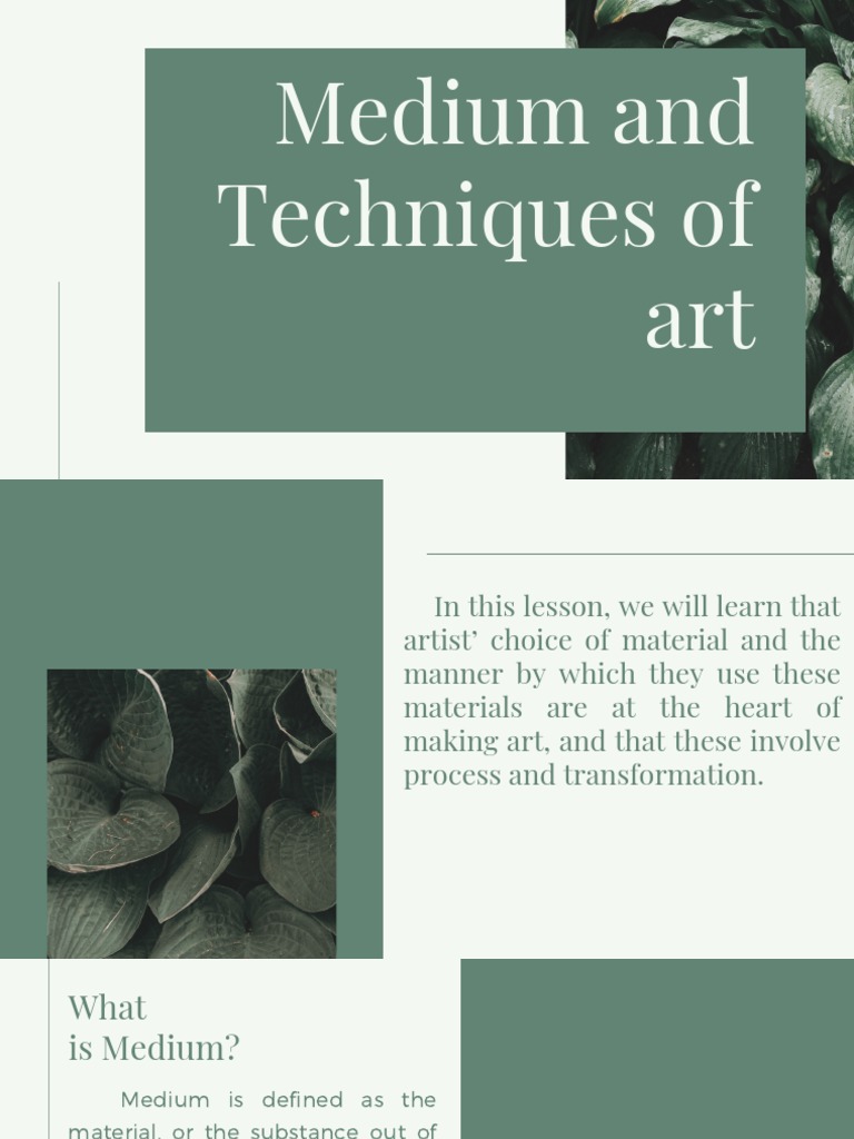 Medium And Techniques Pdf Printmaking Paintings