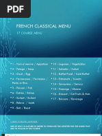 17 Course French Classical Menu | PDF | Entrée | Salad