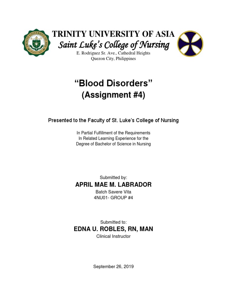 Saint Luke's College Of: Nursing | PDF | Heart Failure | Anemia