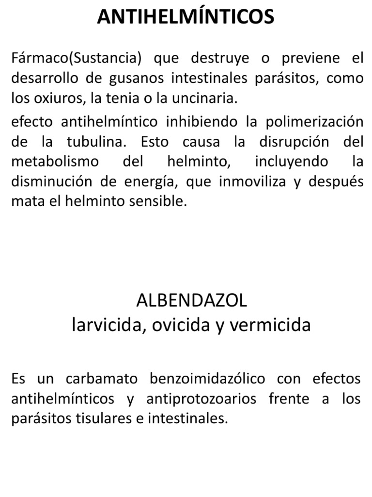 ANTIHELMÍNTICOS | PDF