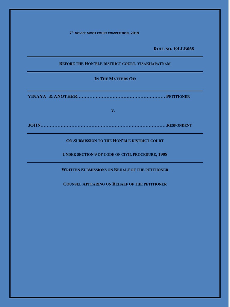 Final MOOT MEMORIAL | PDF | Negligence | Damages