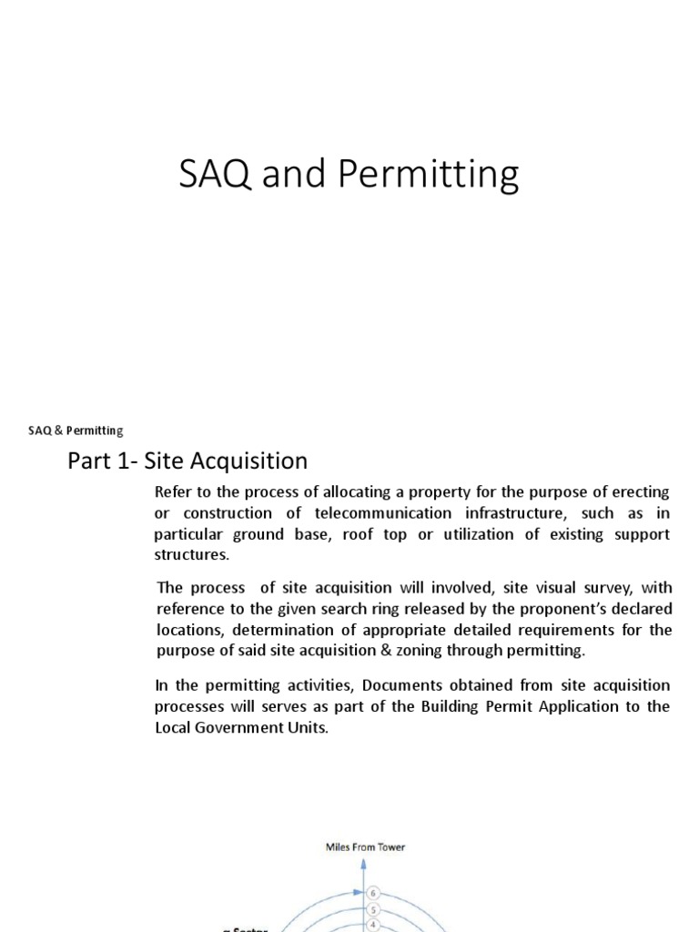 SAQ and Permitting | PDF | Specification (Technical Standard) | Engineering
