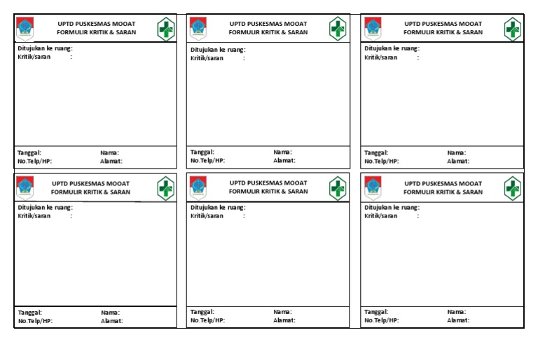 Kertas Kritik Saran | PDF