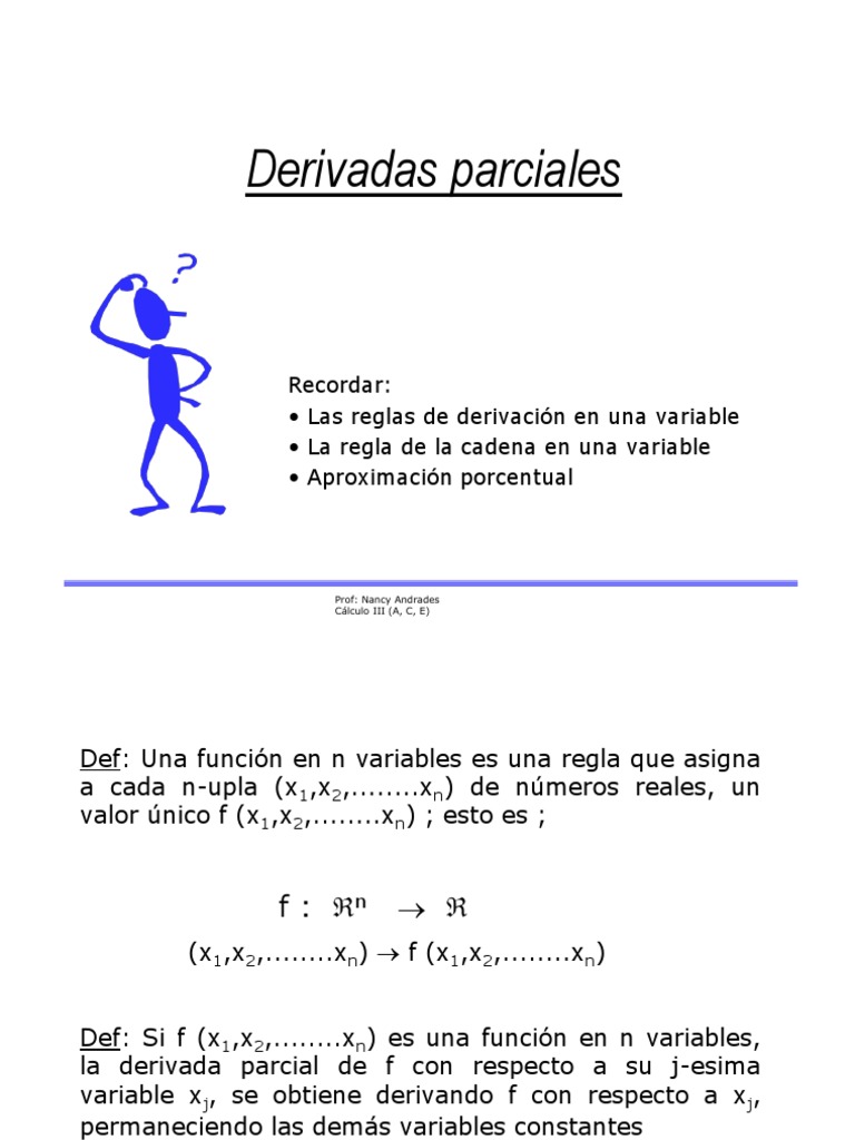 Derivadas Parciales | PDF | Derivado | Pendiente