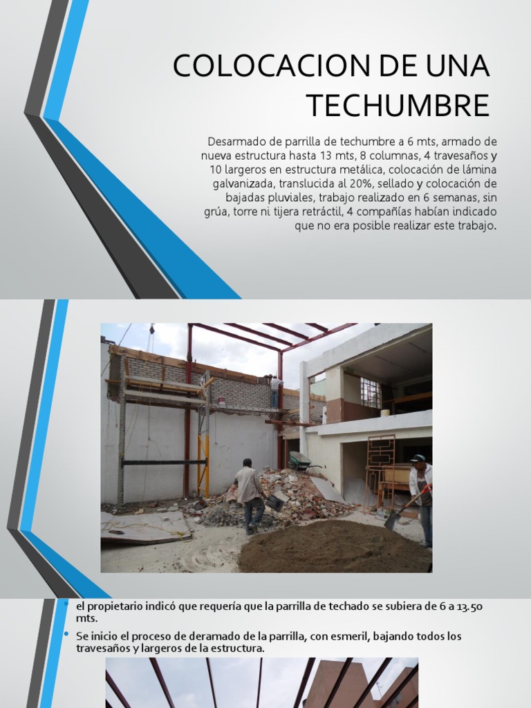 Colocacion de Una Techumbre | PDF