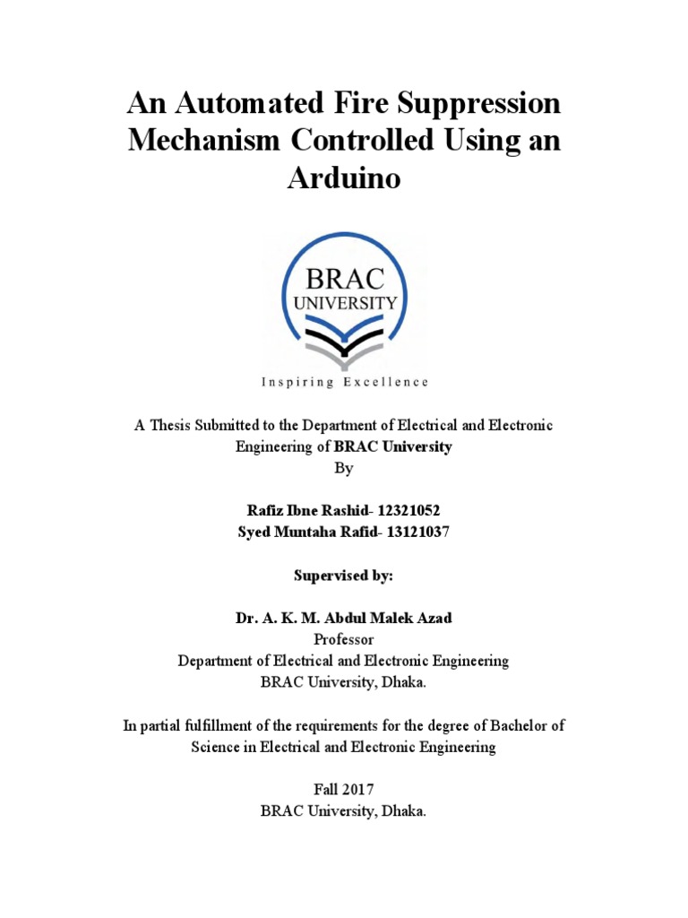 Automated Fire Suppression | PDF | Embedded System | Microcontroller
