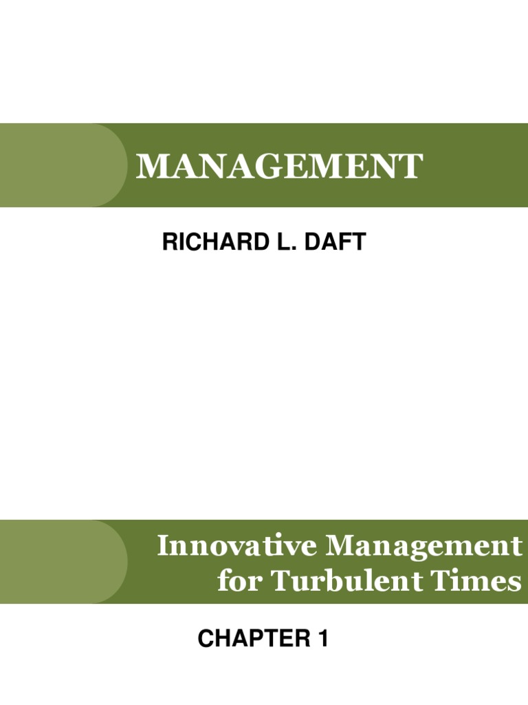Management: Richard L. Daft | PDF | Goal | Innovation