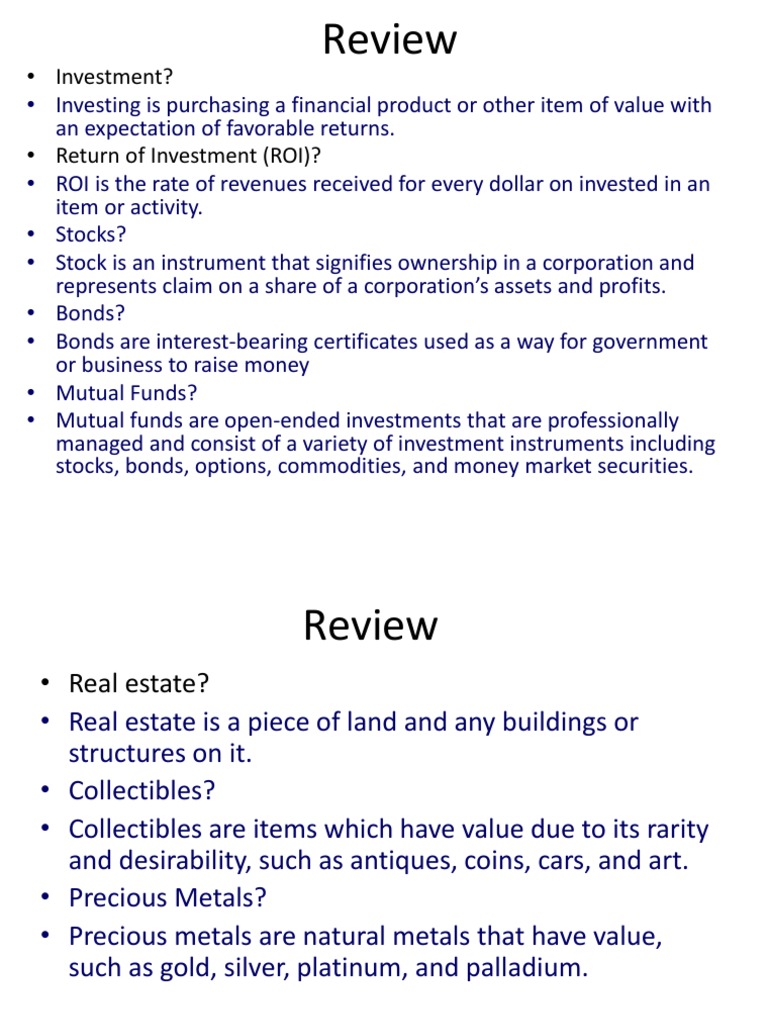 Investment Basics and Profit Analysis Guide | PDF | Net Income | Expense