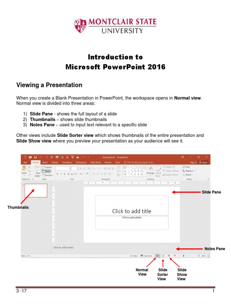 Introduction To PowerPoint 2016 | PDF | Page Layout | Microsoft Power Point
